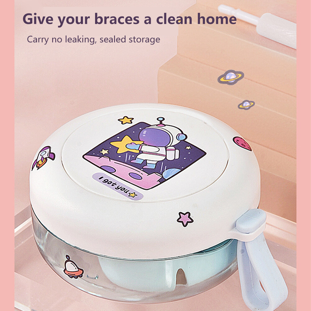 Retainer Case Denture Box Mouth Guard With Mirror Brush Convenient ...