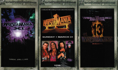 3 New WWE WWF Wrestling VHS Lot Wrestlemania 11 12 13 XI XII XIII | eBay