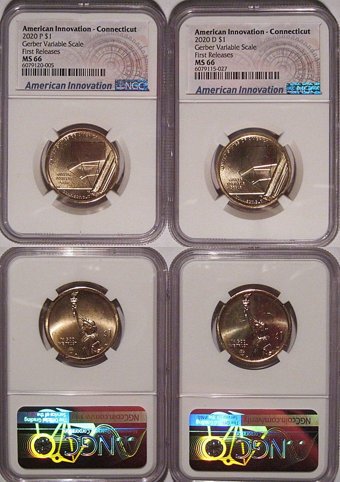 2020 P&D Innovation Dollar $1 CT Gerber Variable Scale NGC MS 66 First ...