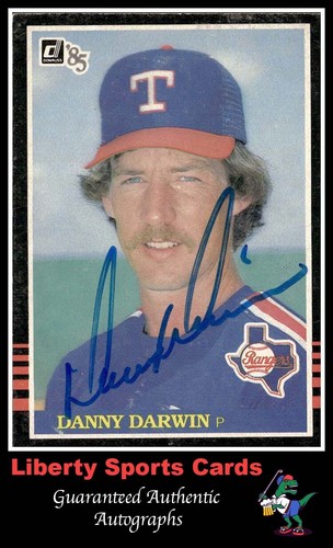 1985 Donruss Danny Darwin #98 Authentic Autographed Card Texas Rangers ...