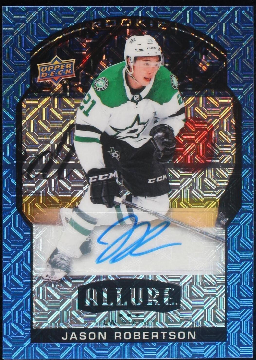 2020-21 Upper Deck Allure - Rookie Jason Robertson #82 Blue Line ...