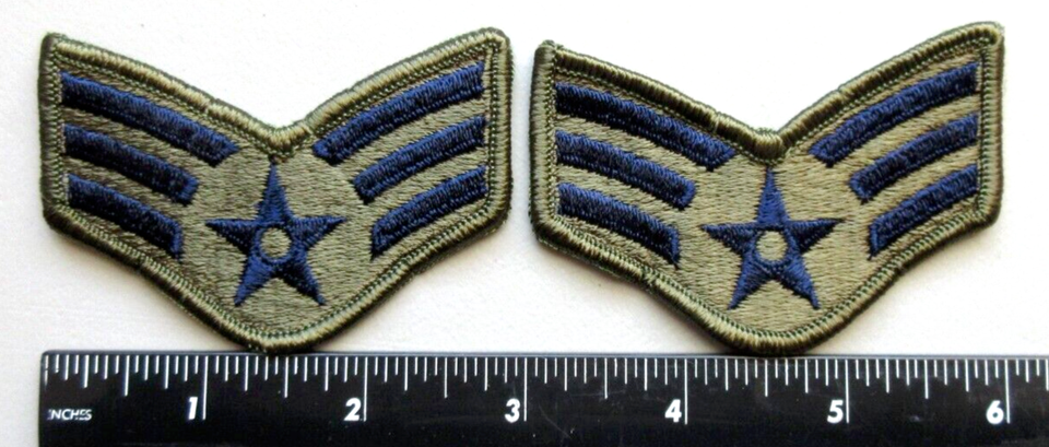 ⭐U.S. AIR FORCE USAF SENIOR AIRMAN RANK INSIGNIA STRIPES UNIFORM SEW ON ...