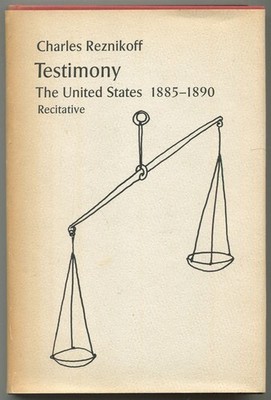 Charles REZNIKOFF / Testimony The United States 1885-1890 1st Edition ...
