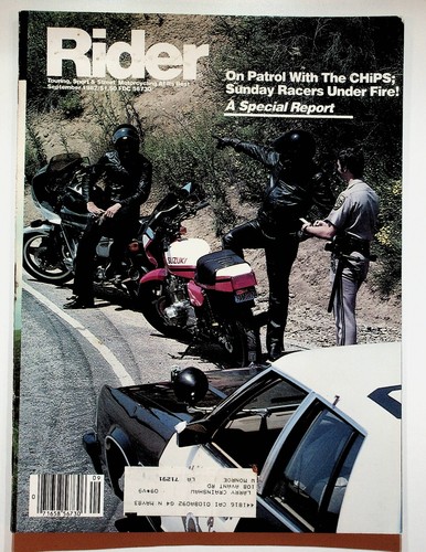 1982 September Rider Motorcycle Magazine CHiPs Police Reverend Clifton ...