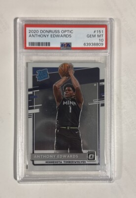 2020-21 Anthony Edwards Donruss Optic #151 Rated Rookie Card RC PSA 10 ...