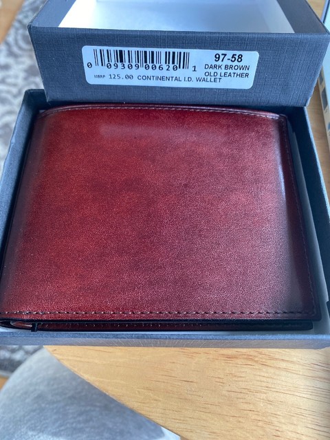 Bosca Men's Leather Billfold Wallet - Dark Brown for sale online | eBay