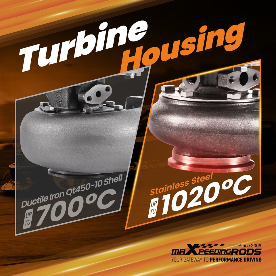 GT3076 GT3076R Universal Turbocharger Dual Ceramic Ball Bearing Turbine ...