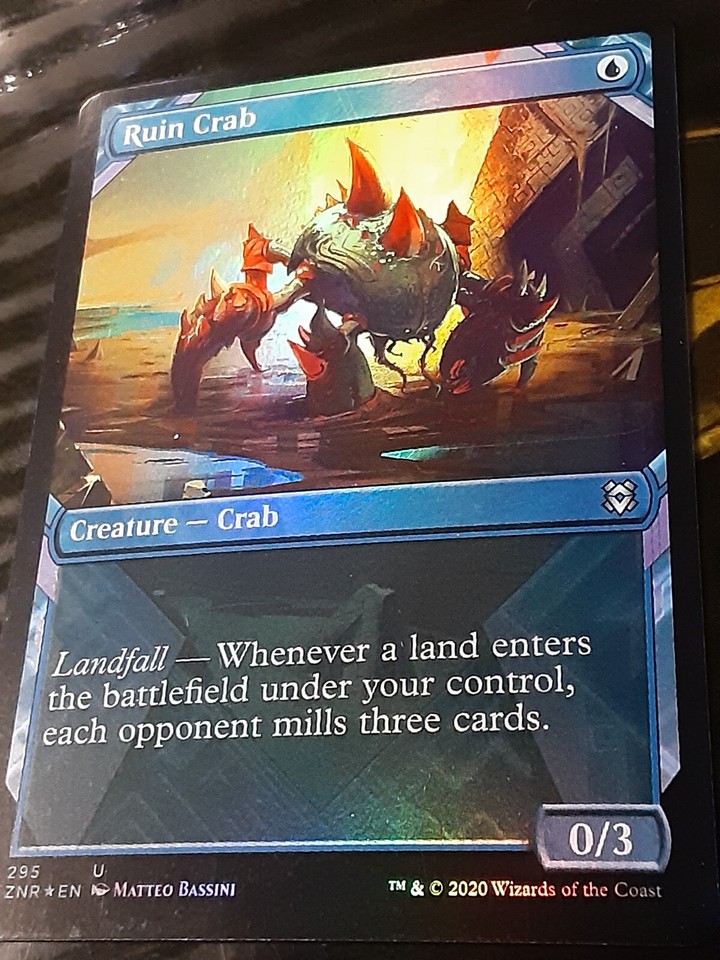 Ruin Crab Showcase FOIL , Zendikar Rising , Near Mint, MTG, FREE ...
