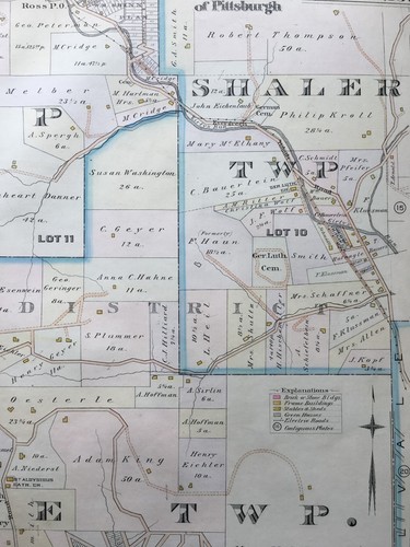 1906 NORTH PITTSBURGH ROSS SHALER & RESERVE TOWNSHIPS PENNSYLVANIA ...