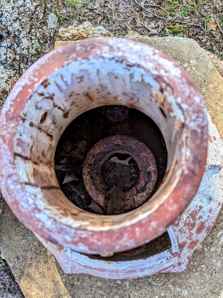 🚏22' ANTIQUE CAST IRON FLUTED LAMP POST, UNIQUE BASE WITH OPEN/CLOSE ...