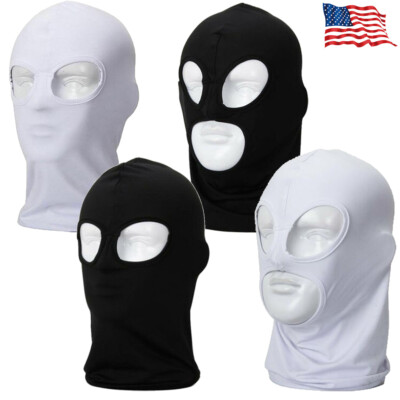 Breathable 2/3 Holes Balaclava Face Mask Open Mouth & Eyes Tactical ...
