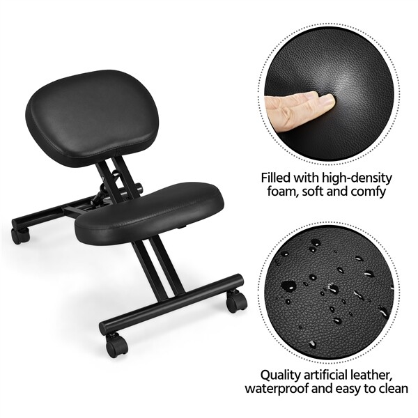 Ergonomic Kneeling Chair Adjustable Posture Chair Stool with Angled ...