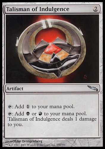 Talisman of Indulgence X (4) Mirrodin MTG Excellent/Near Mint (RG ...