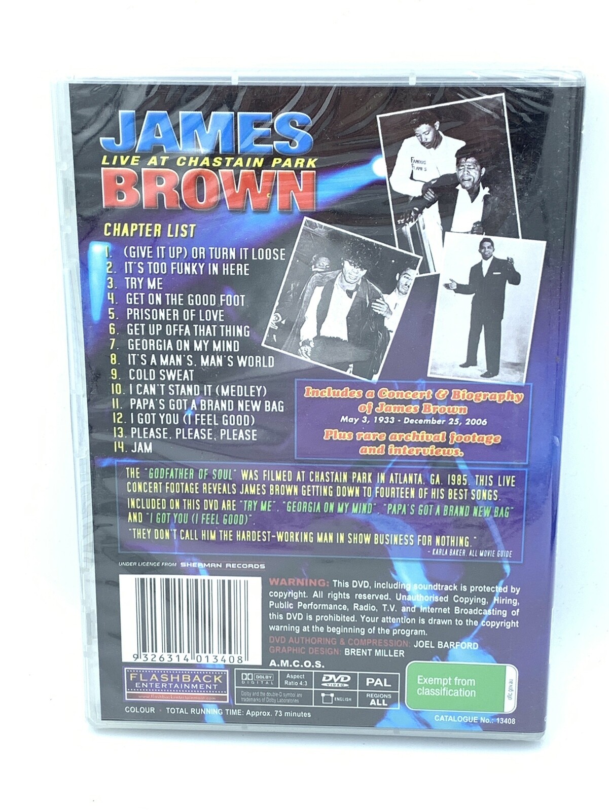 James Brown: Live at Chastain Park James Brown -DVD Series -Music New ...