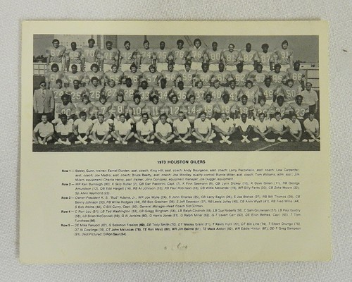 1973 HOUSTON OILERS NFL FOOTBALL TEAM PHOTO ORIGINAL | eBay