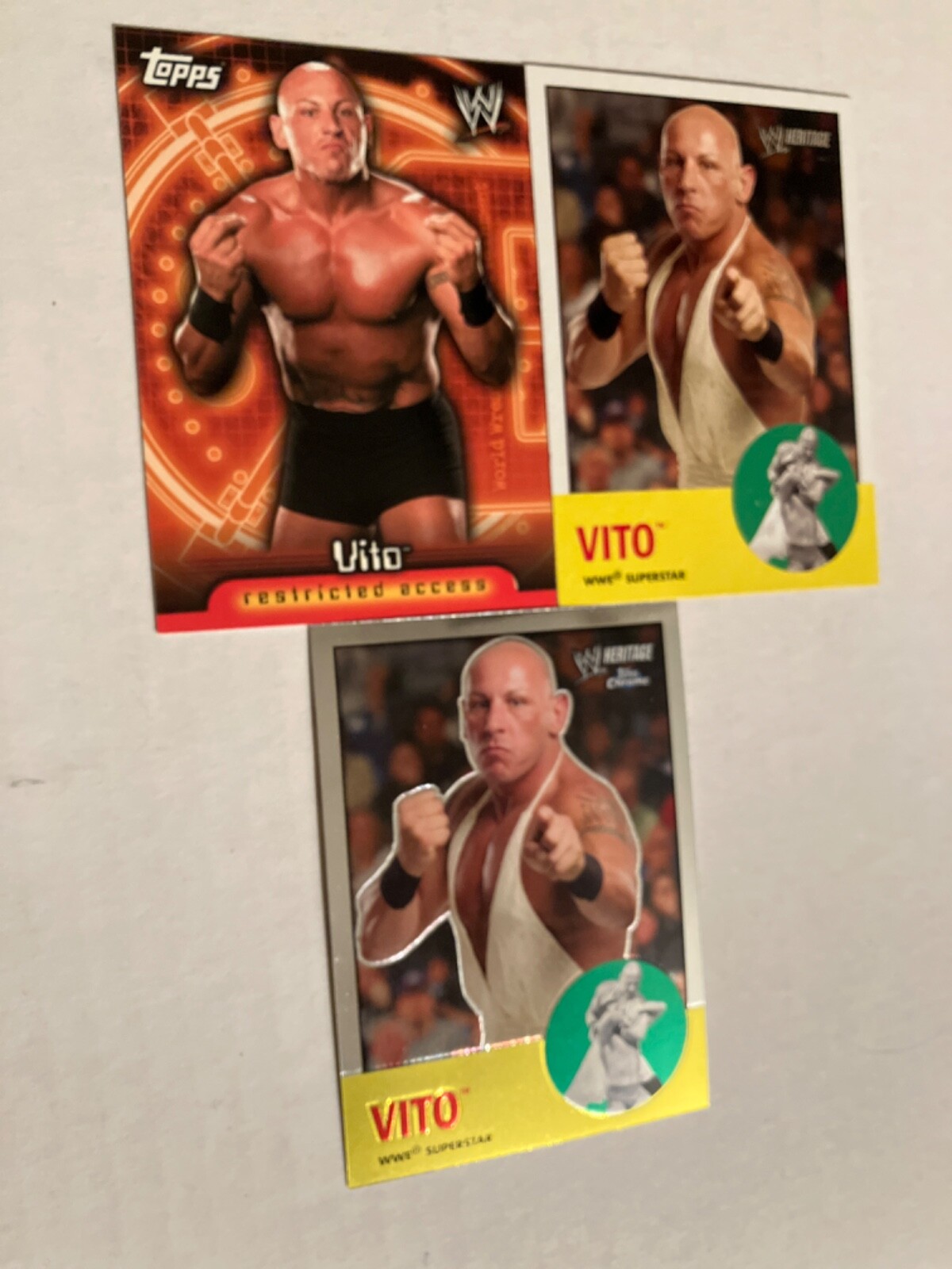 3 vito topps wwe wwf wrestling cards see scan | eBay