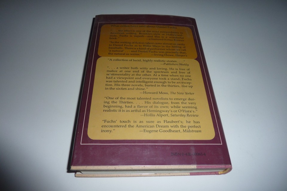 THE APATHETIC BOOKIE JOINT Daniel Fuchs HC 1979 1st American Edition ...