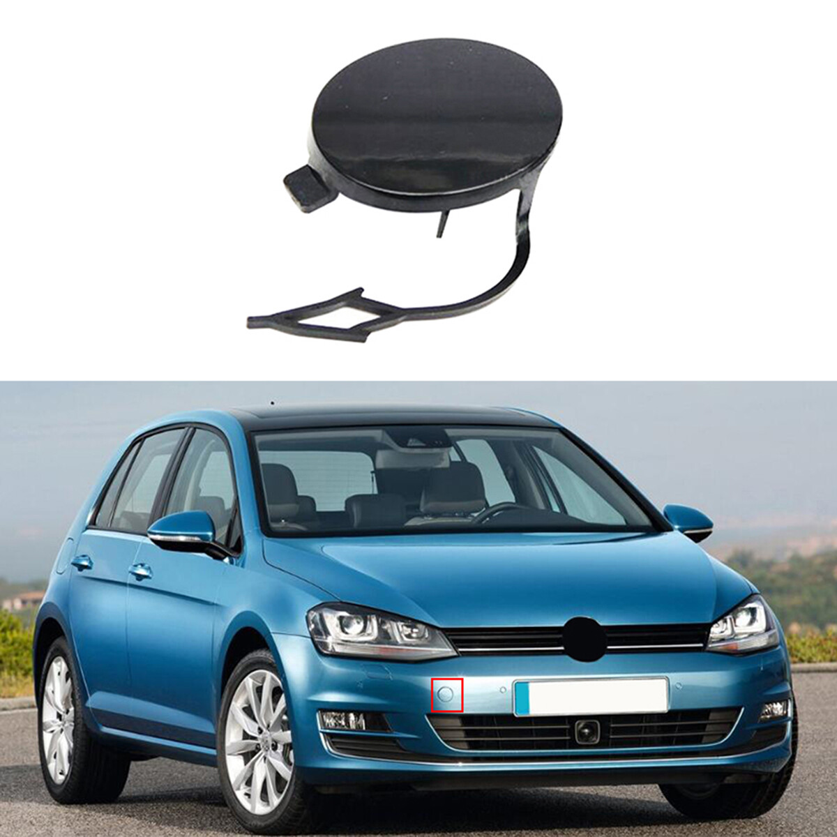 Front Bumper Towing Tow Hook Eye Cap Cover For VW Golf VII 7 MK7 2013 ...