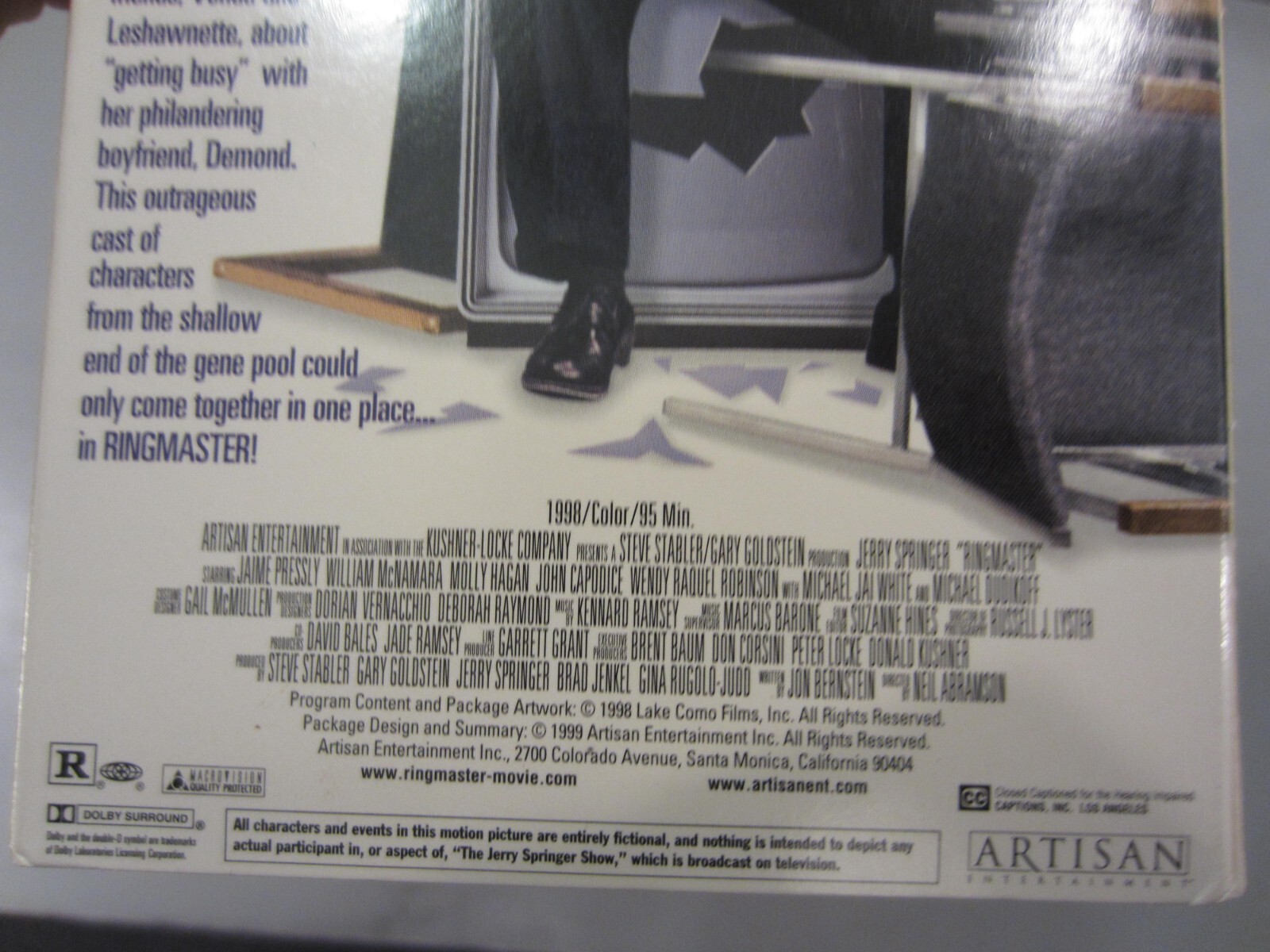 Ringmaster VHS 1998 - Jerry Springer - Jaime Pressly | eBay