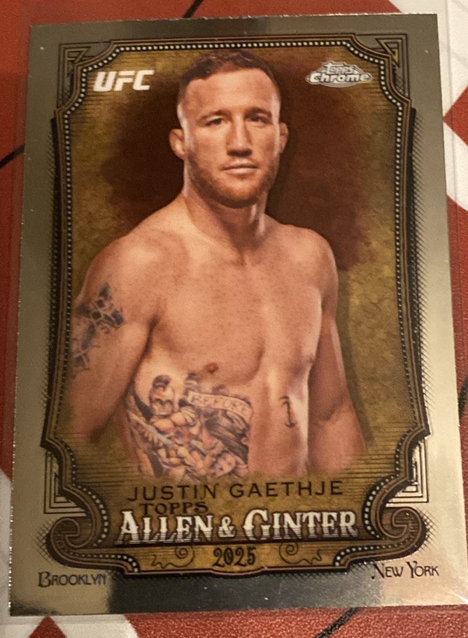 2025 Topps Chrome Allen& Ginter Justin Gaethje Mint Fresh Pull | eBay