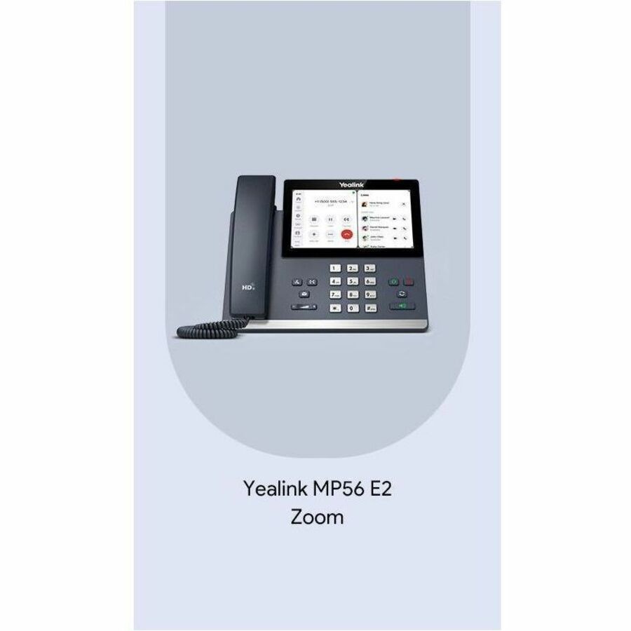 Yealink MP56 E2 IP Phone - Corded - Corded/Cordless - Bluetooth, Wi-Fi ...