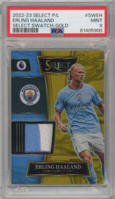 Erling Haaland 2022-23 Panini Select Premier League #SWEH Swatche Gold ...