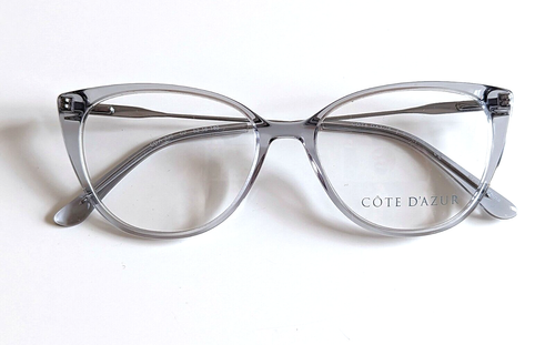 Cote d'Azur eyeglass frame CDA336 gray silver clear full rim butterfly ...