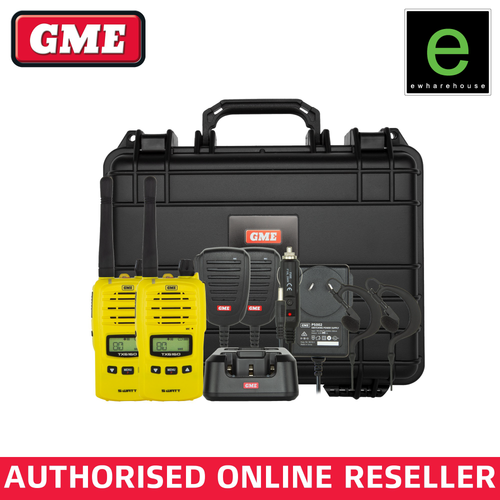 GME TX6165YTP TRADIE PACK YELLOW LIMITED EDITION IP67 HANDHELD UHF CB ...