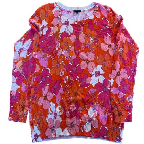 Talbots Petite Floral Print Crew Neck Sweater. Size Medium. | eBay