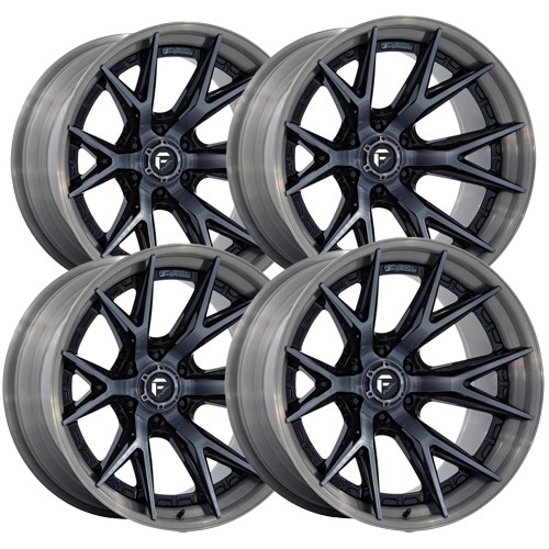 (Set of 4) Fuel Fusion Forged FC402 Catalyst 22x12 6x135 Black/Tint ...