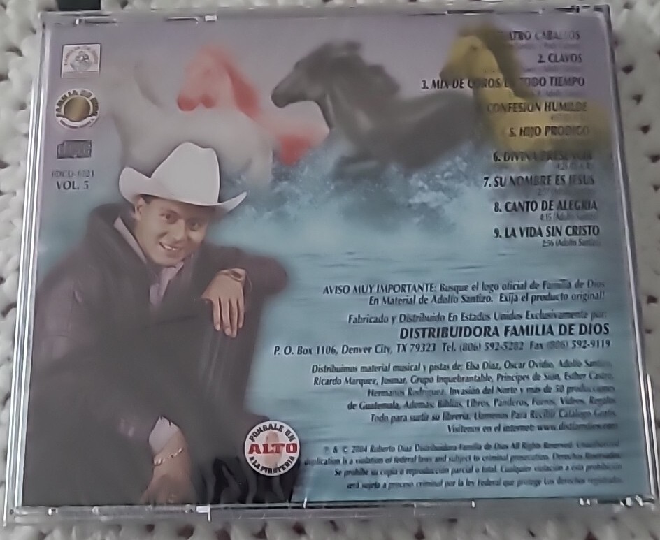 Cuarto Caballos Adolfo Santizo CD Vol 5 | eBay
