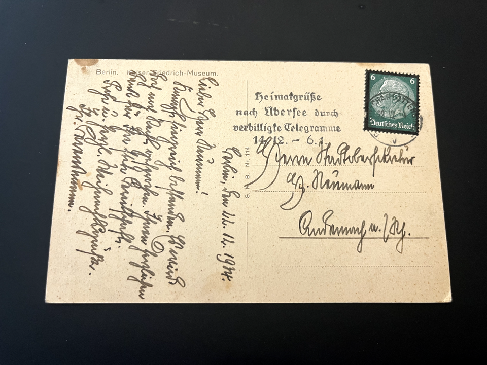 WWII WW2 German the Kaiser-Friedrich-Museum The Reich era postcard ...