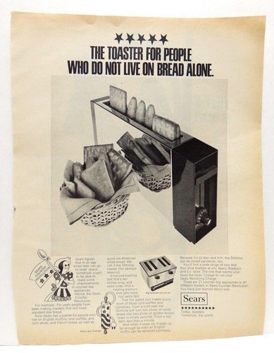 Vintage 1968 Slimline Toaster Magazine Ad Print McCalls Patterns ad on ...