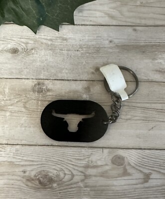 Painted Wood Longhorn Keychain | eBay