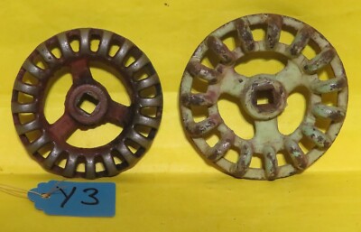 2 Vintage Industrial Machine Age STEEL Water Valve Handle Steampunk ...