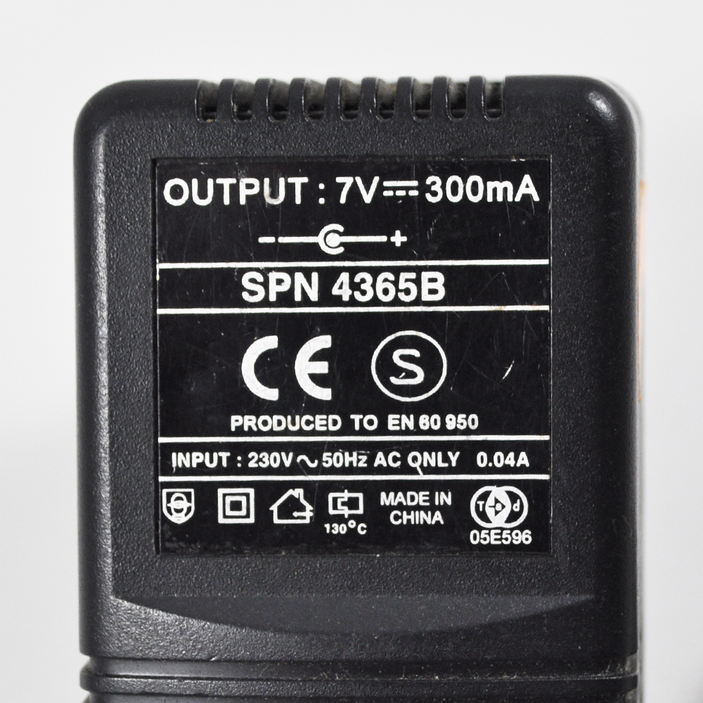 Power Supply SPN4365B / 7V DC 300mA / 2.35mm Hollow Plug / Adapter ...