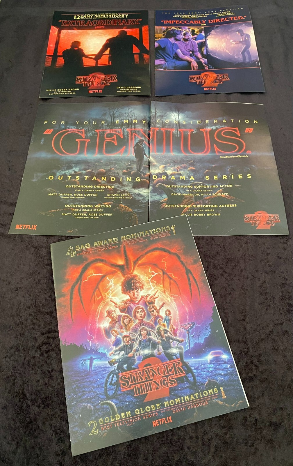 STRANGER THINGS 2 - four Emmy ads with The Mind Flayer, pumpkin patch ...