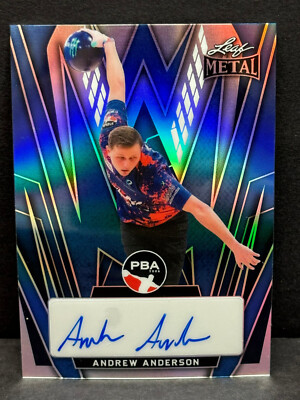 2024 Leaf BLUE Metal ANDREW ANDERSON Bowling PBA Tour AUTO 16/25 | eBay