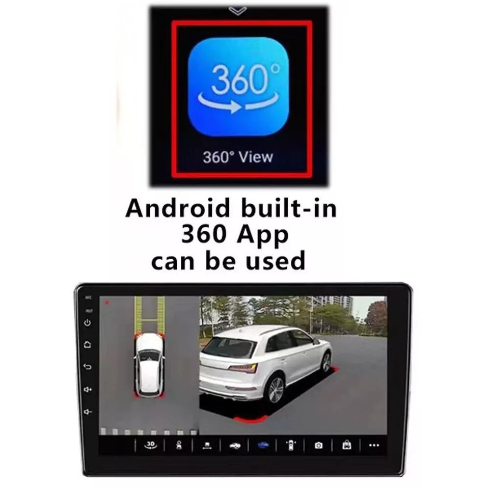 NEW 360° Panoramic Camera Car Bird View System 4-Camera For Android ...