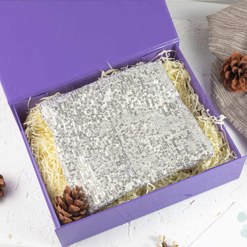 1 Pack Purple Gift Boxes with Lids Small 12 12X8X2.7Inch-RibbonPurple ...