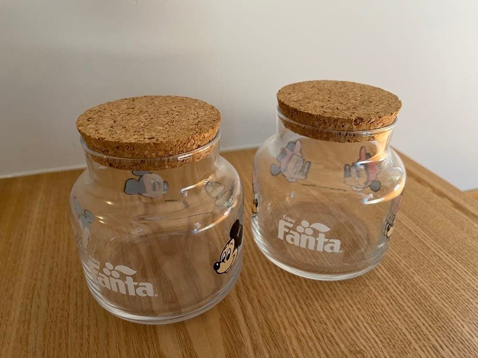 Disney Fanta Collab Cork Pot Set Mickey & Minnie Retro Mickey Storage ...