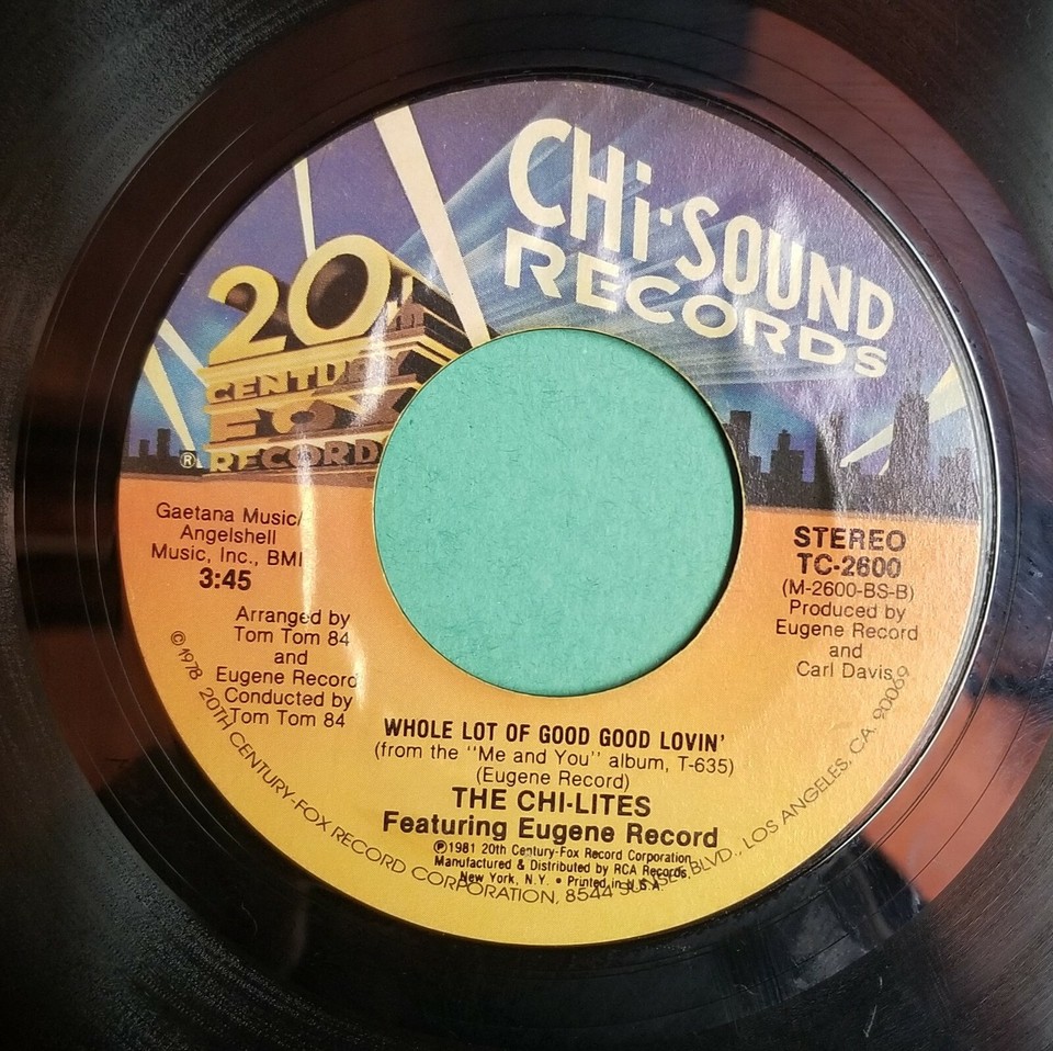 The Chi-Lites - Hot on a Thing - Whole Lot of Good Lovin' - 45 RPM ...
