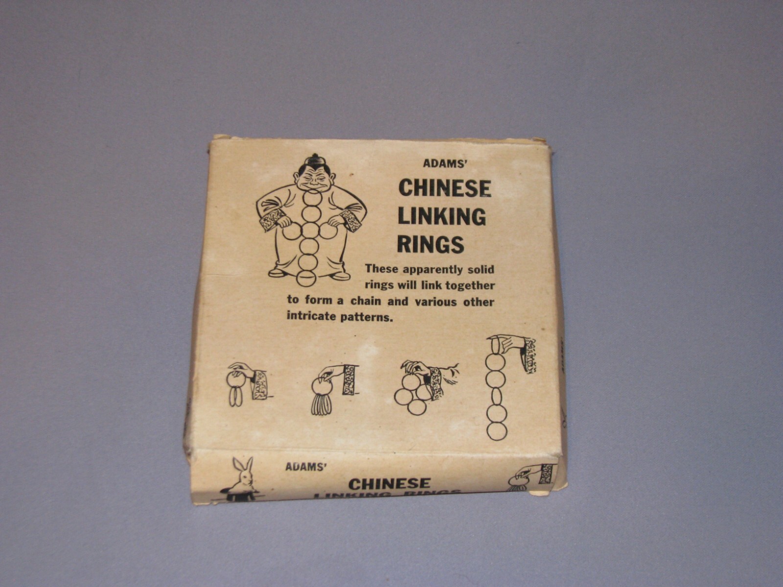 Vintage S.S. Adams 5" Metal Magic Trick Chinese Linking Rings ...