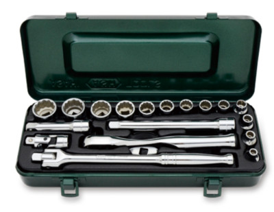 ASAHI TOOLS 3/8in Socket Wrench Set VO3121 19-pc set 1.9kg With Metal ...