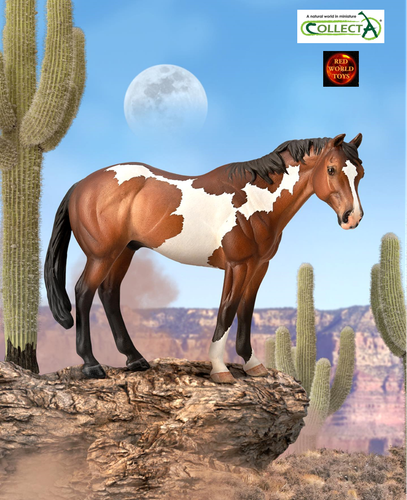 Appaloosa Bay Overo Paint Pinto Horse Toy Model Figure by CollectA ...