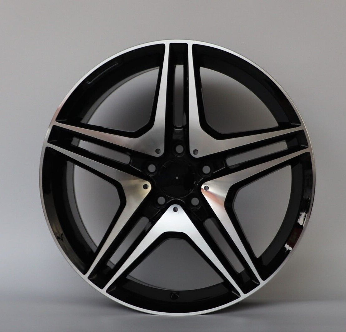 4 PC - 18x8 Black AMG STYLE RIMS FOR MERCEDES BENZ CLA250 C250 C300 ...