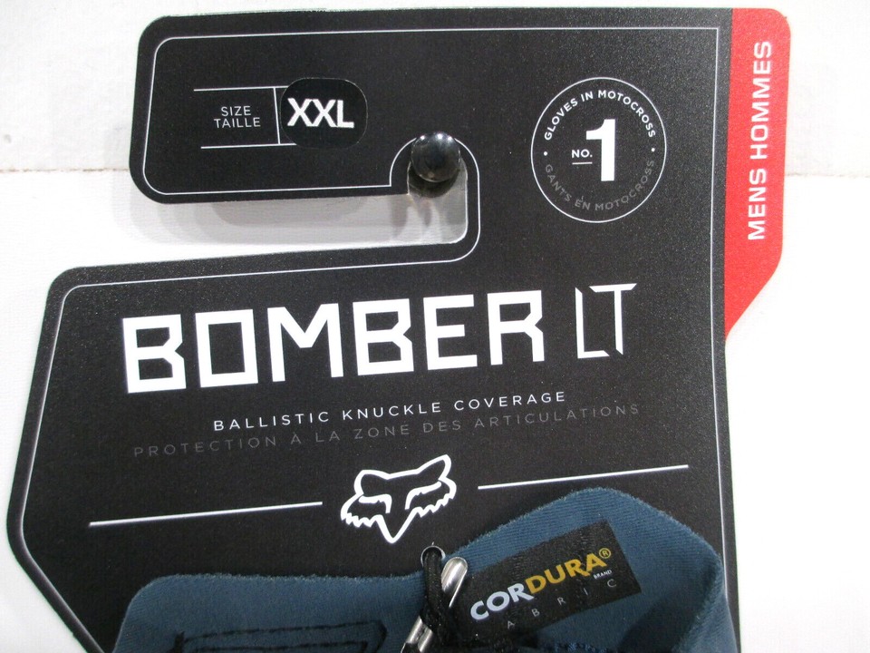 Fox Racing Bomber LT Men's Motocross Gloves XXL Navy Yellow New 22272 ...