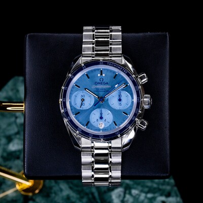 OMEGA Speedmaster Ice Blue Dial 324.30.38.50.03.001 Box and Papers ...