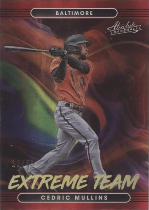 2022 Panini Absolute - Extreme Team Cedric Mullins #ET-7 Spectrum Red ...
