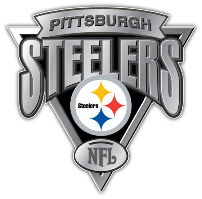 Pittsburgh Steelers NFL Sport Silver Logo Car Bumper Sticker Decal ...